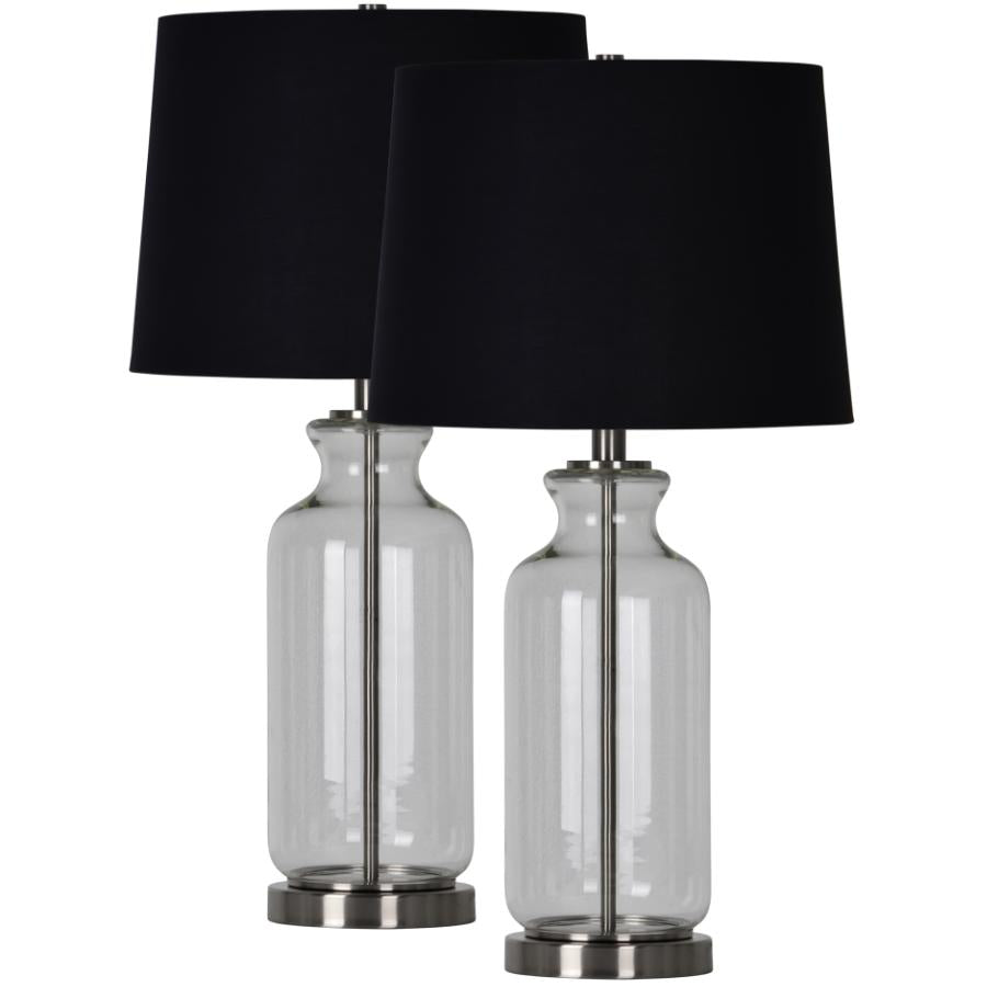 Solay Table Lamps - 2 Pack - Glass & Iron – GP Home Furniture