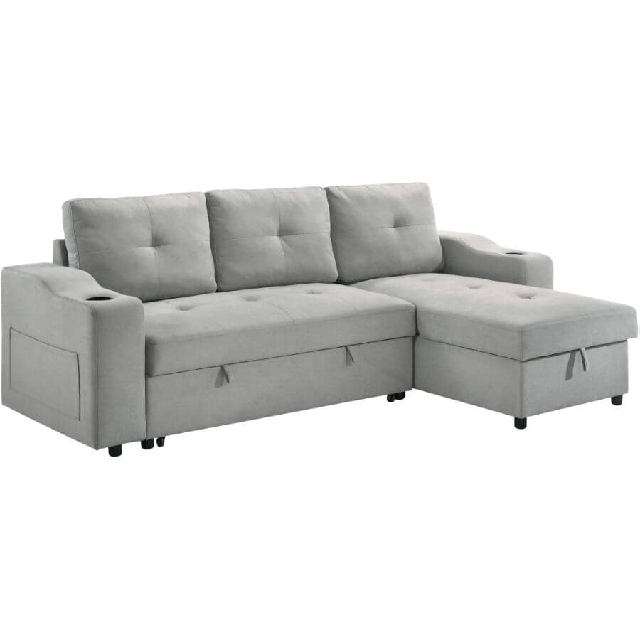 Decker 2-Piece Sofa Sectional with Sofabed & Reversible Chaise – GP ...