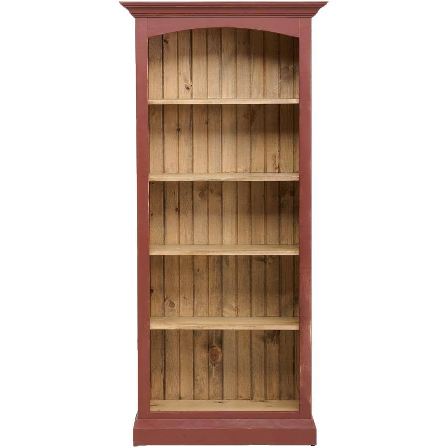 Tier Large Library Bookcase - Vintage Burgundy – GP Home Furniture